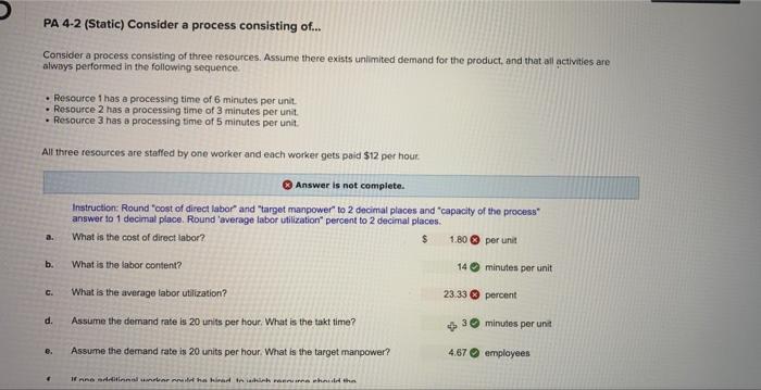 Solved PA 4-2 (Static) Consider a process consisting of... | Chegg.com