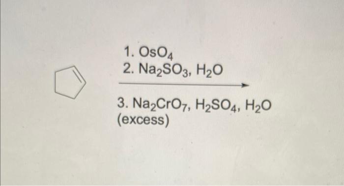 Solved 3. Na2CrO7,H2SO4,H2O (excess) 1. CH3MgBr 2. H+ 3. | Chegg.com