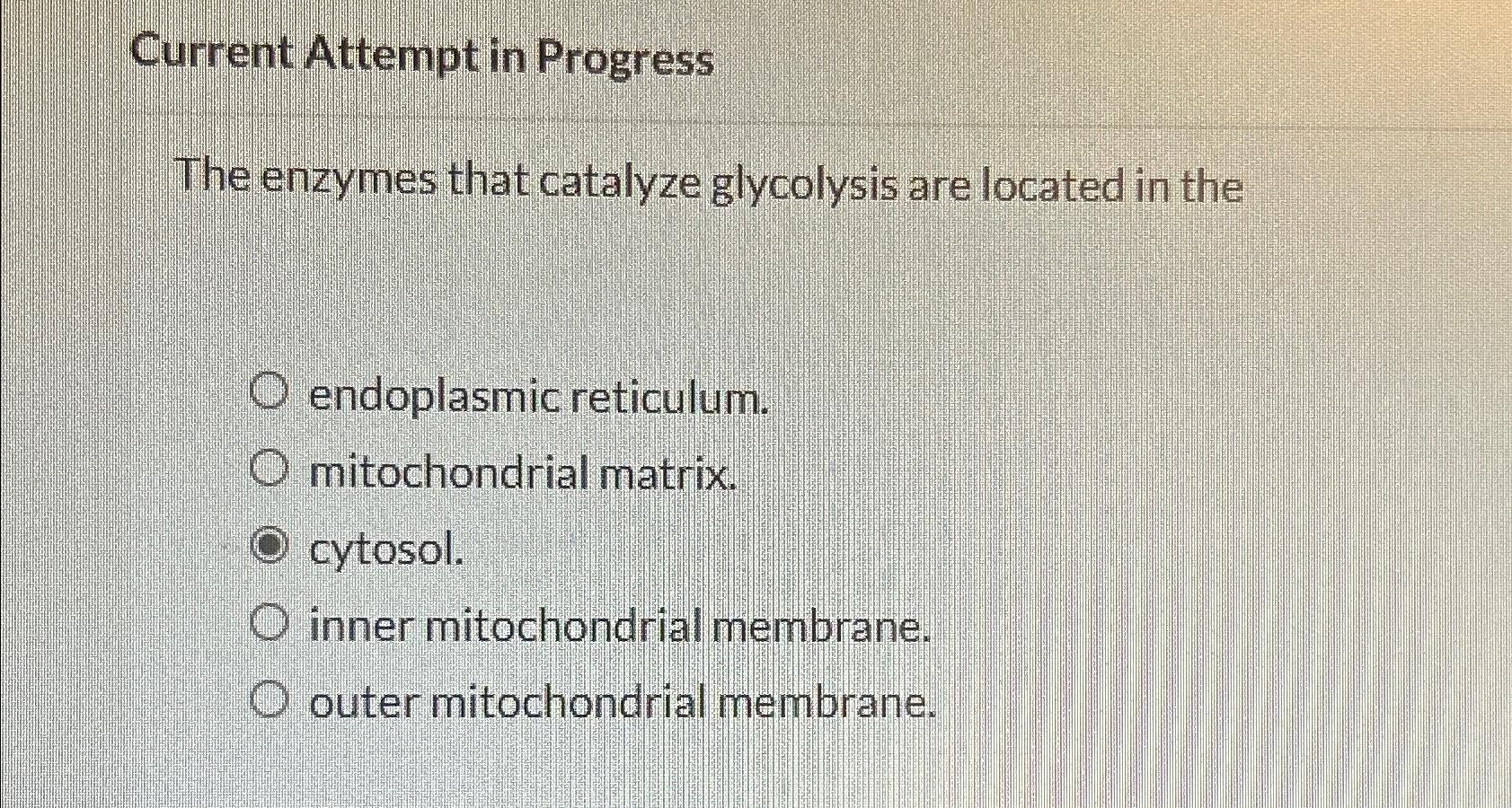 Solved Current Attempt in ProgressThe enzymes that catalyze | Chegg.com
