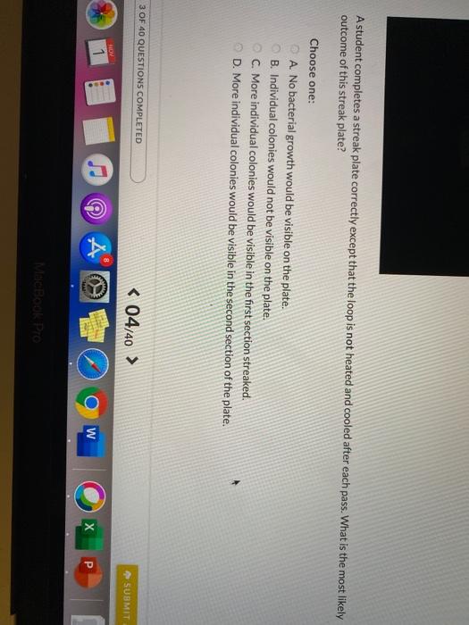 Solved A student completes a streak plate correctly except | Chegg.com