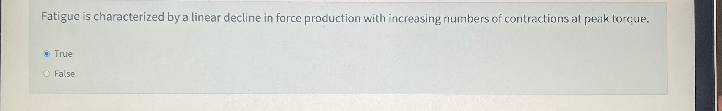 Solved Fatigue is characterized by a linear decline in force | Chegg.com