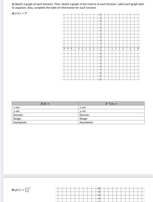 Solved 1) Sketch a graph of each function. Then, sketch a | Chegg.com Solved 1) Sketch a graph of each function. Then, sketch a | Chegg.com