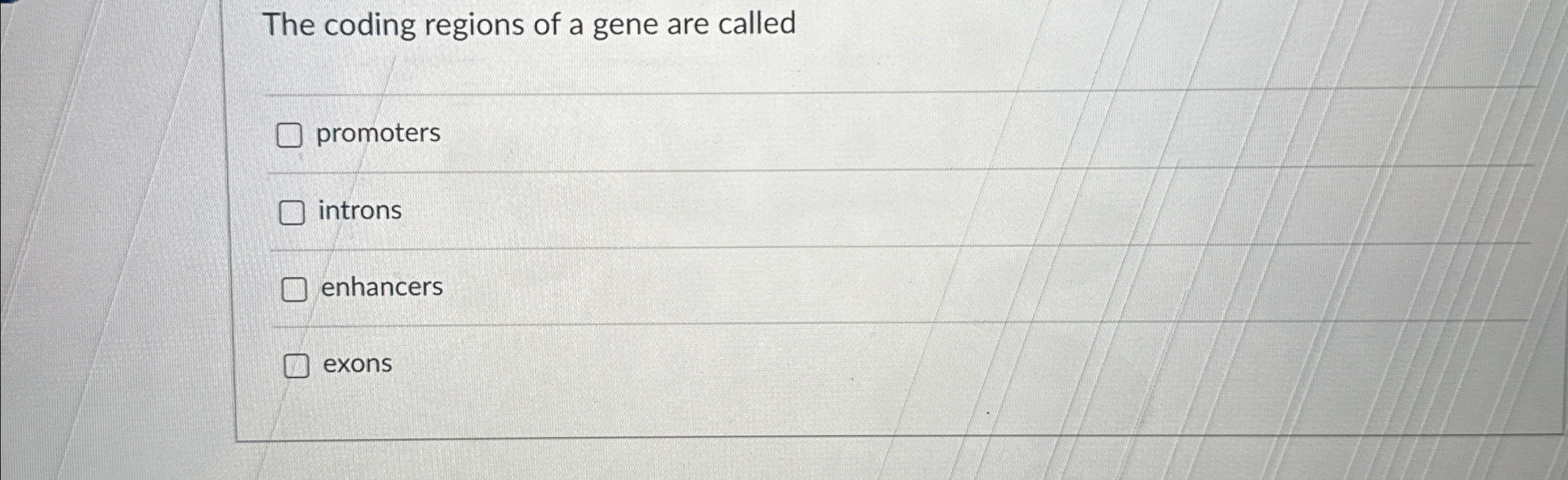 Solved The coding regions of a gene are | Chegg.com