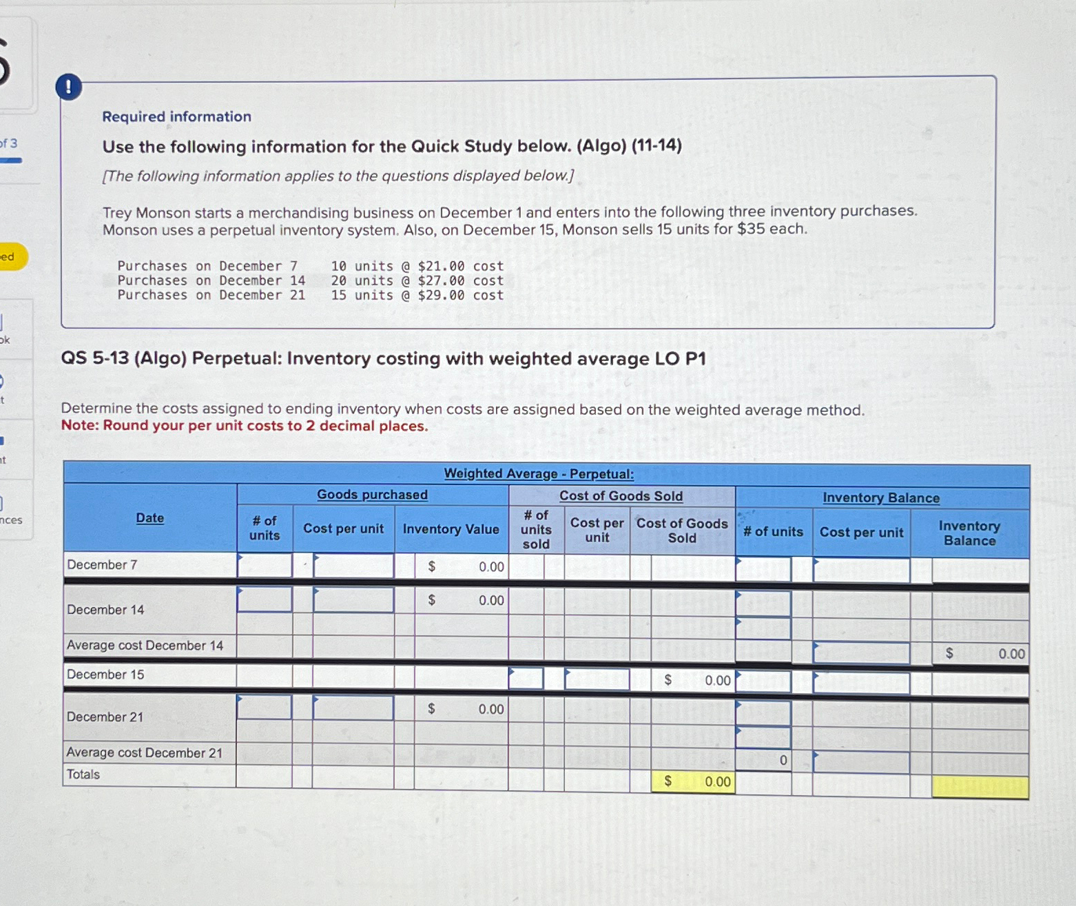 Solved !Required informationUse the following information | Chegg.com
