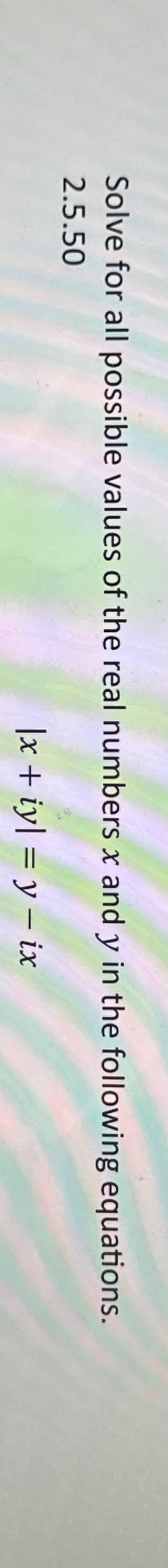 Solved Solve for all possible values of the real numbers x | Chegg.com