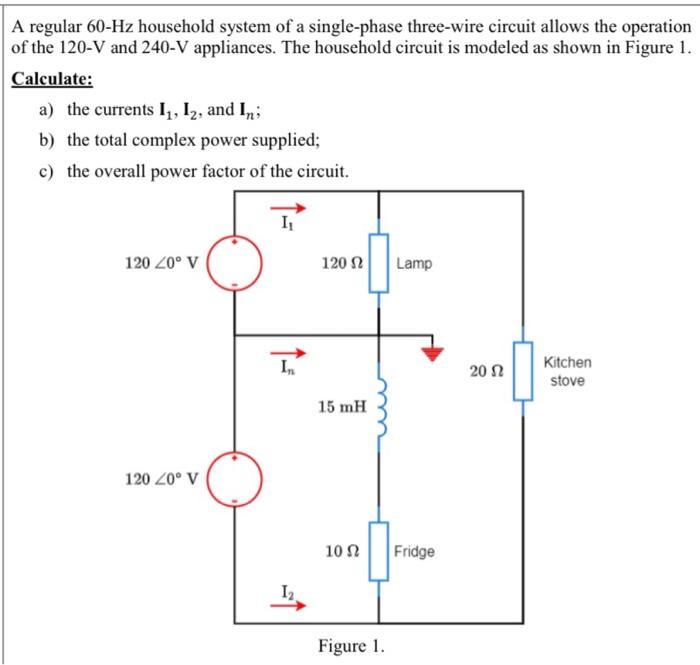 Solved A regular 60−Hz household system of a single-phase | Chegg.com