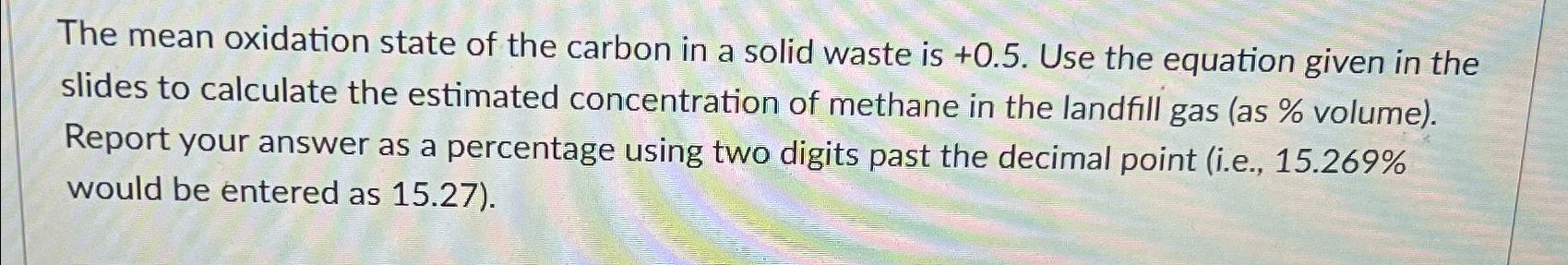 Solved How to solve The mean oxidation state of the carbon | Chegg.com