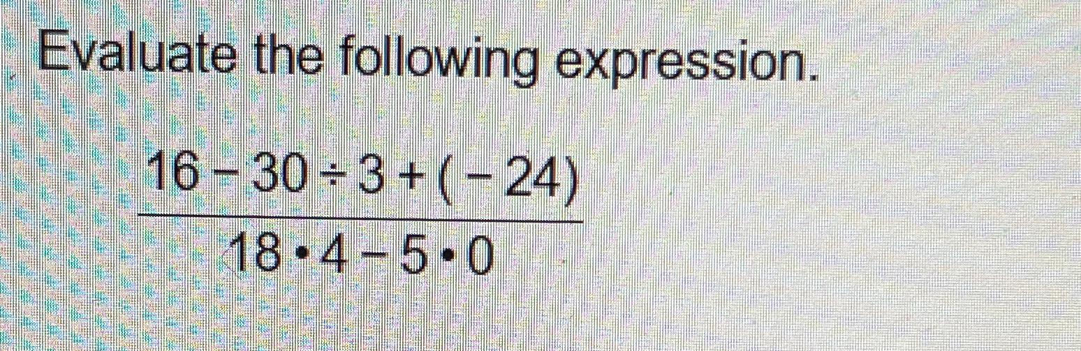 Solved Evaluate the following | Chegg.com