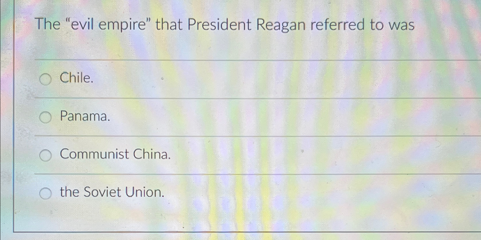 Solved The "evil empire" that President Reagan referred to | Chegg.com