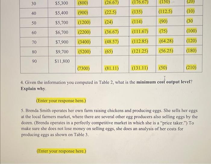 4. Given the information you computed in Table 2 , | Chegg.com