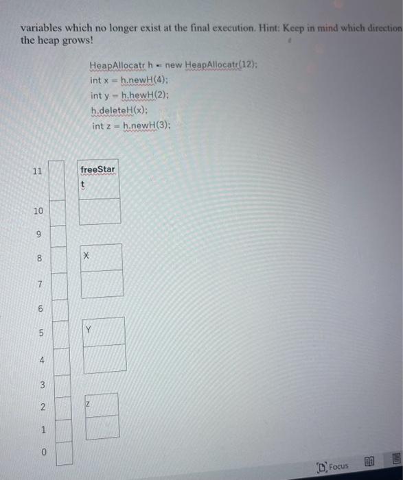 Solved variables which no longer exist at the final | Chegg.com