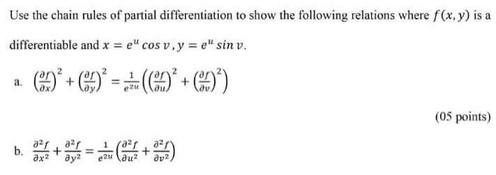 Solved Use the chain rules of partial differentiation to | Chegg.com