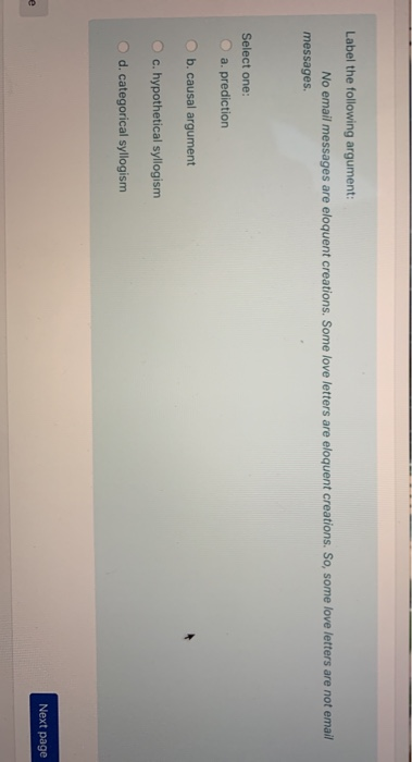 Solved Label the following argument: No email messages are | Chegg.com