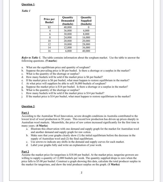 Solved Refer to Table 1. The table contains information | Chegg.com