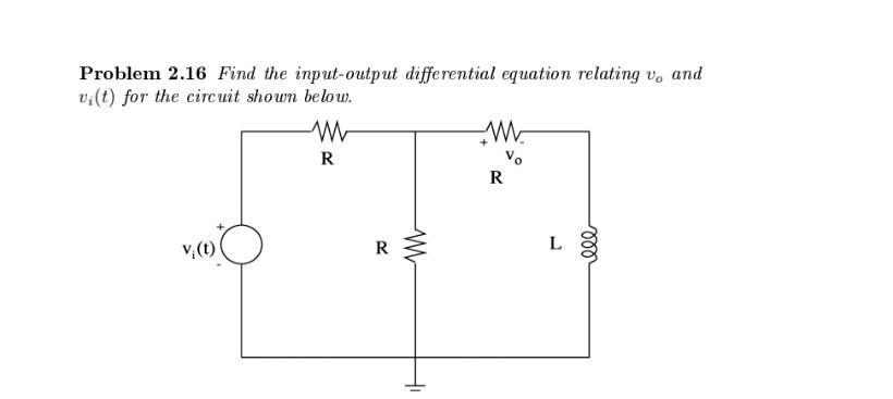 Solved Problem 2.16 Find the input-output differential | Chegg.com