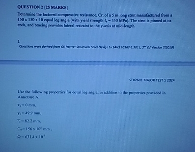 Solved QUESTION 2 [25 ﻿MARKS]Determine the factored | Chegg.com