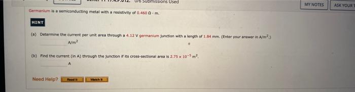 Solved (a) Determine the current per unit area through a | Chegg.com