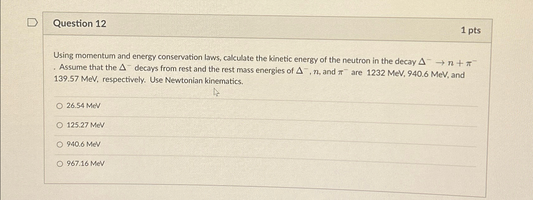 Solved Question 121ptsusing Momentum And Energy Conservation
