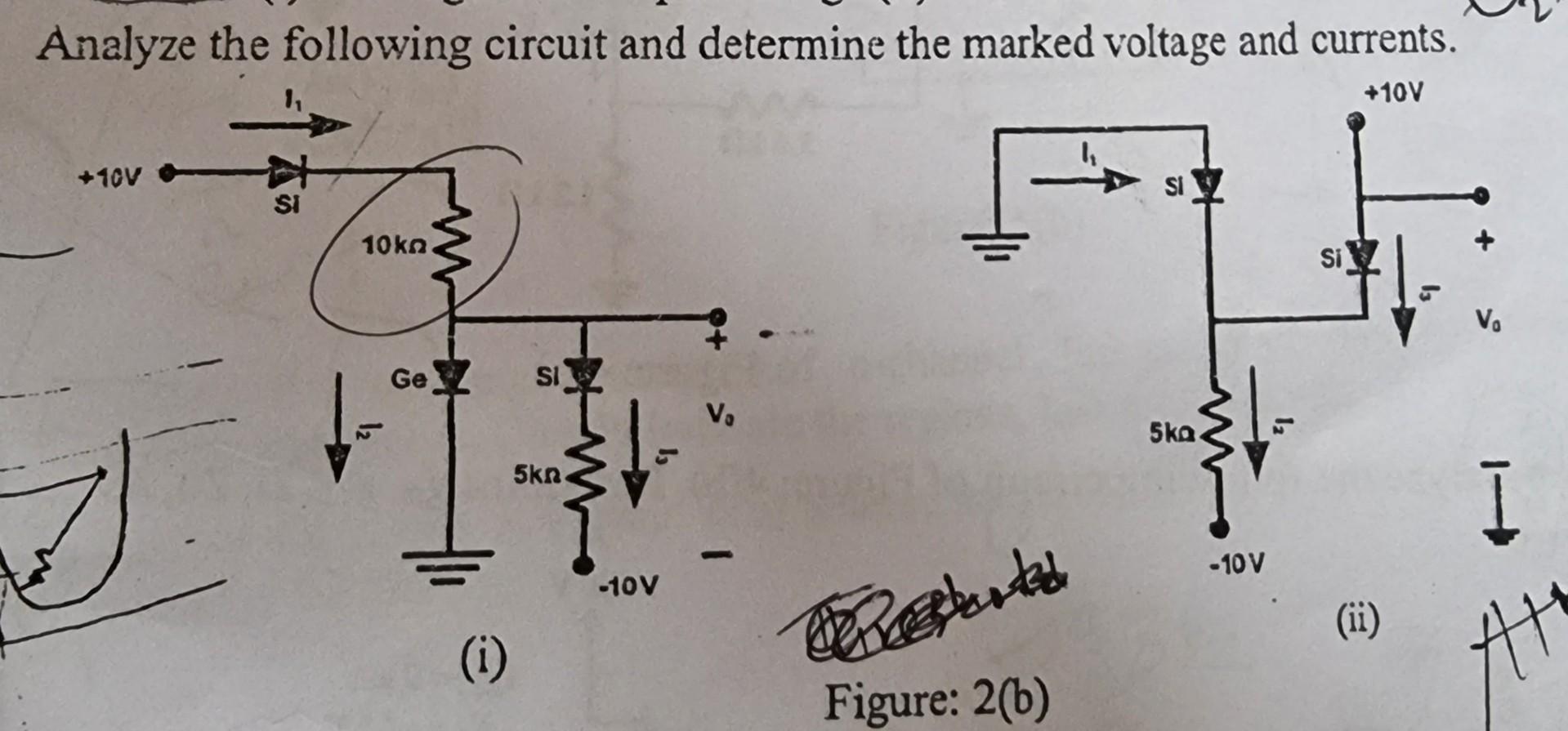 Solved Analyze the following circuit and determine the | Chegg.com
