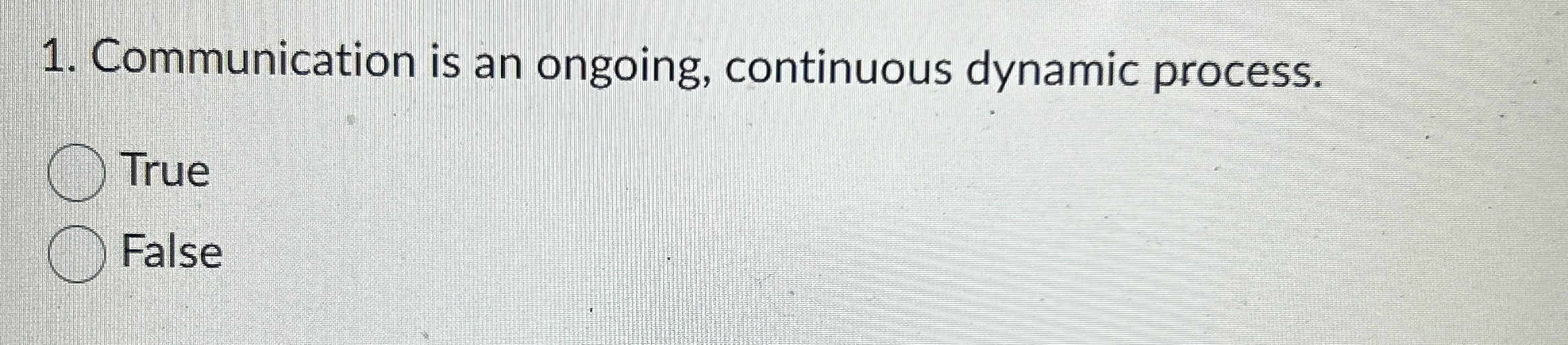 Solved Communication is an ongoing, continuous dynamic | Chegg.com