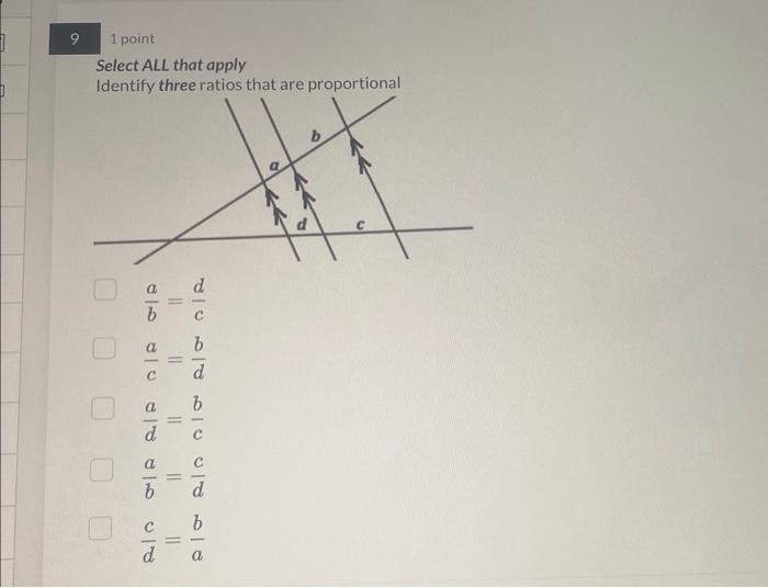 Solved Select ALL that apply Identify three ratios that are | Chegg.com