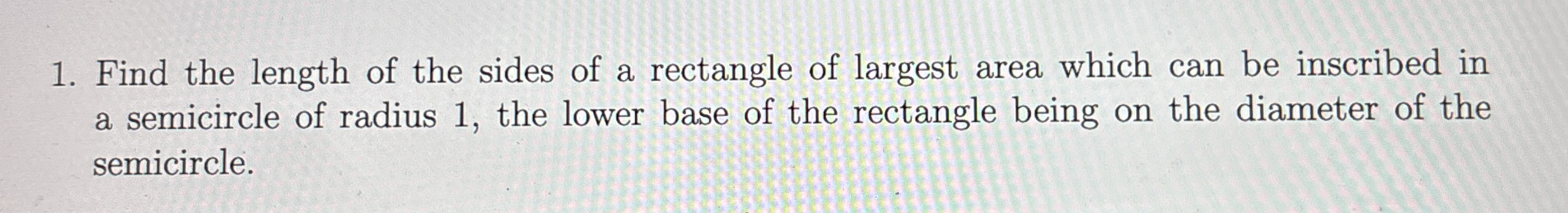 Solved by an EXPERT Find the length of the sides of a rectangle of | Chegg.com