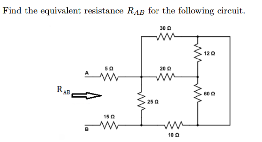 Solved Find the equivalent resistance RAB ﻿for the following | Chegg.com