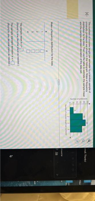 Solved The numbers of courses taught per semester by a | Chegg.com