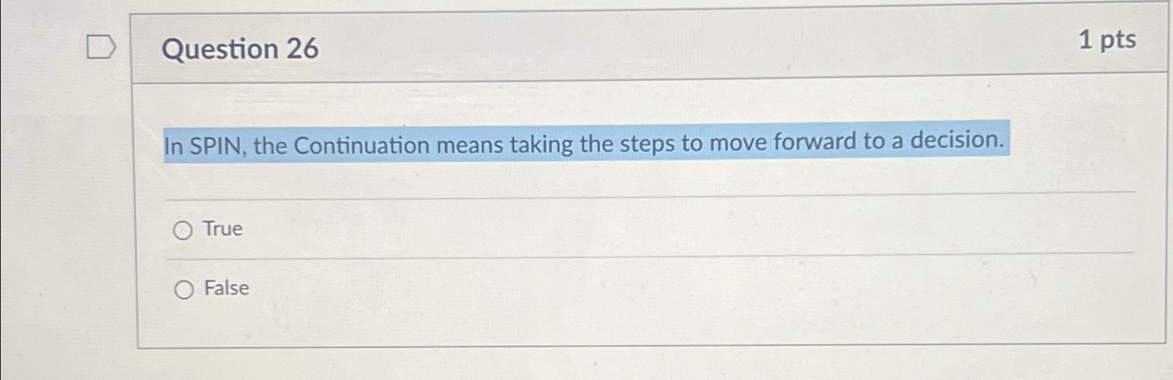 Solved Question 261 ﻿ptsIn SPIN, the Continuation means | Chegg.com