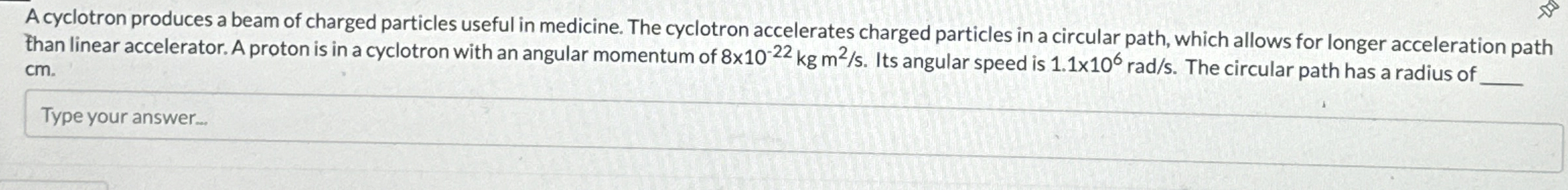 Solved A cyclotron produces a beam of charged particles | Chegg.com