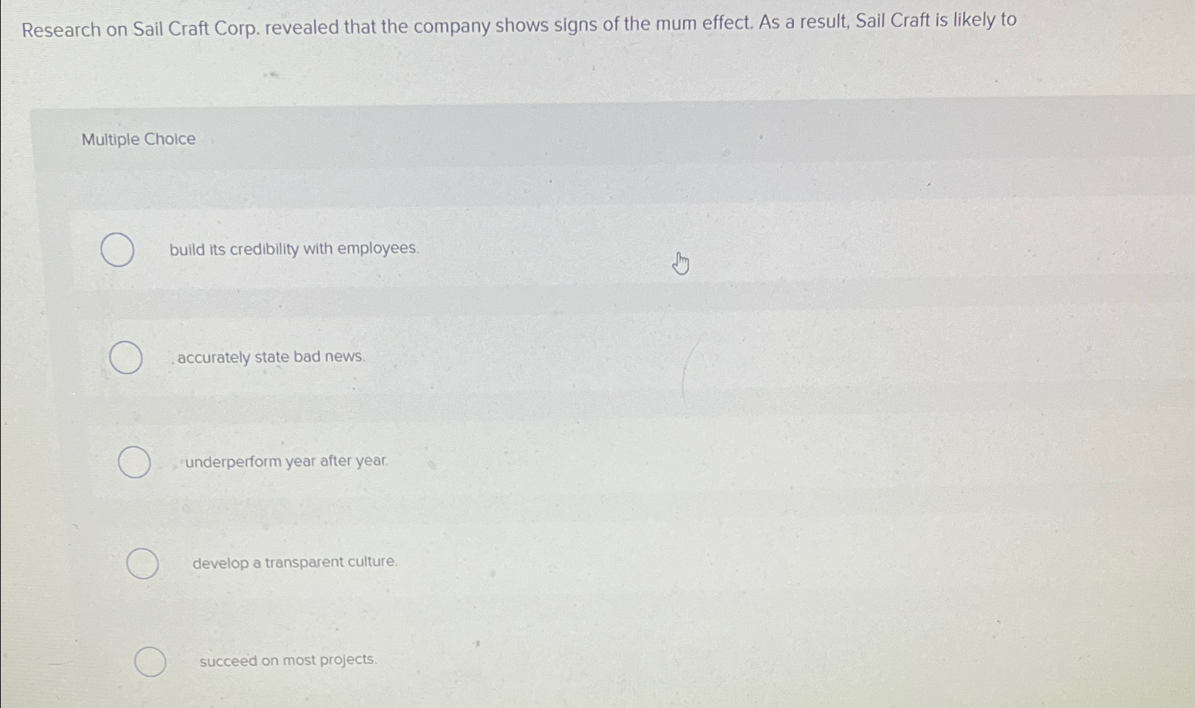 Solved Research on Sail Craft Corp. revealed that the | Chegg.com