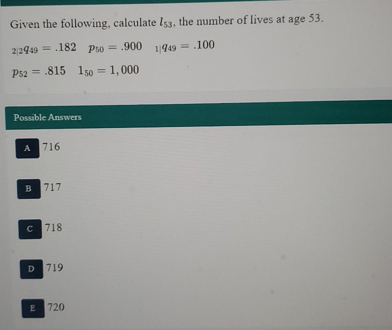 Solved Given the following, calculate l53, the number of | Chegg.com