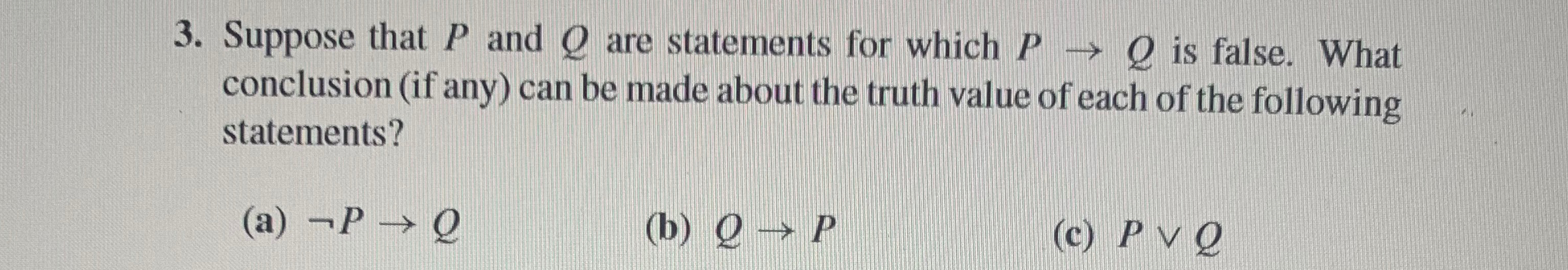Solved Suppose that P ﻿and Q ﻿are statements for which P→Q | Chegg.com
