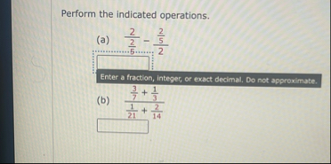Solved Perform the indicated operations.(a) 225-252Enter a | Chegg.com