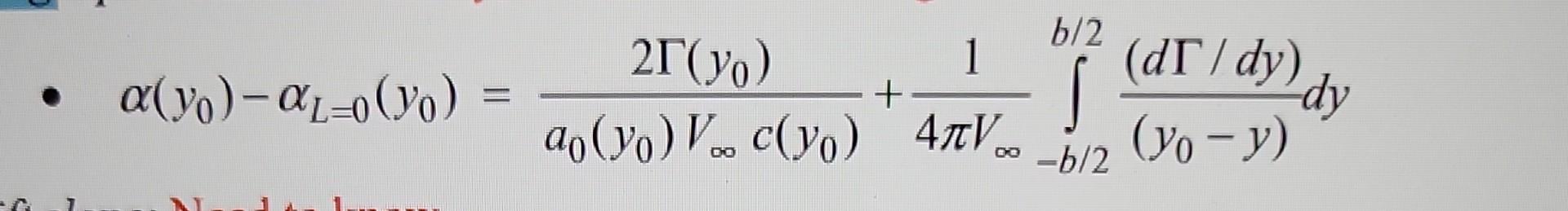 Solved from this formula what's is difference between y0 and | Chegg.com