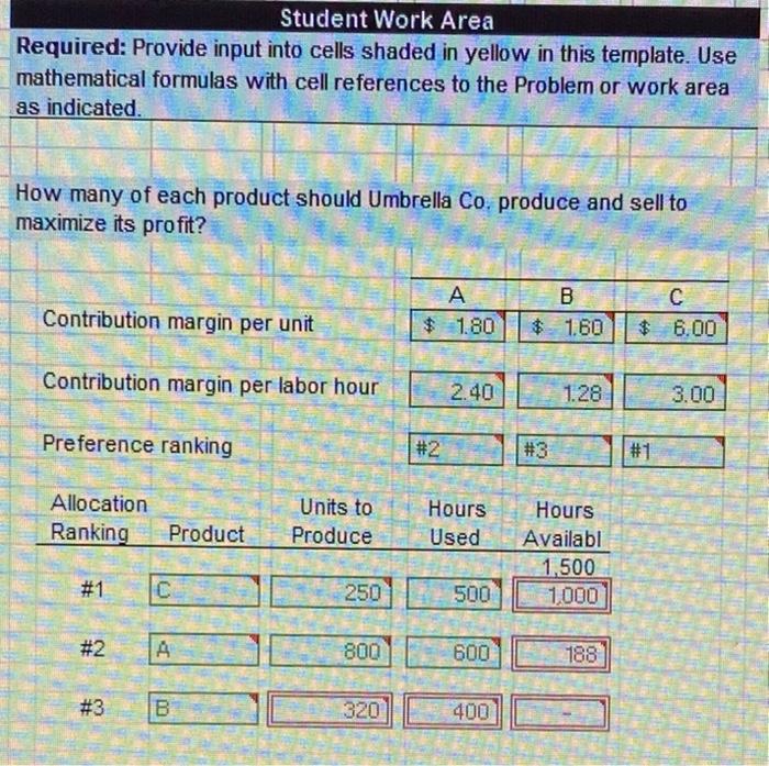 Solved E8.13 - Using Excel to Allocate Constrained Resources | Chegg.com