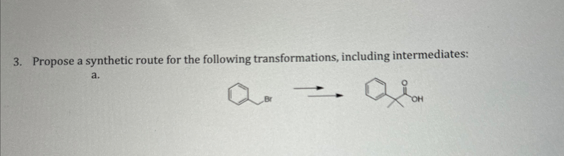 Solved Propose a synthetic route for the following | Chegg.com