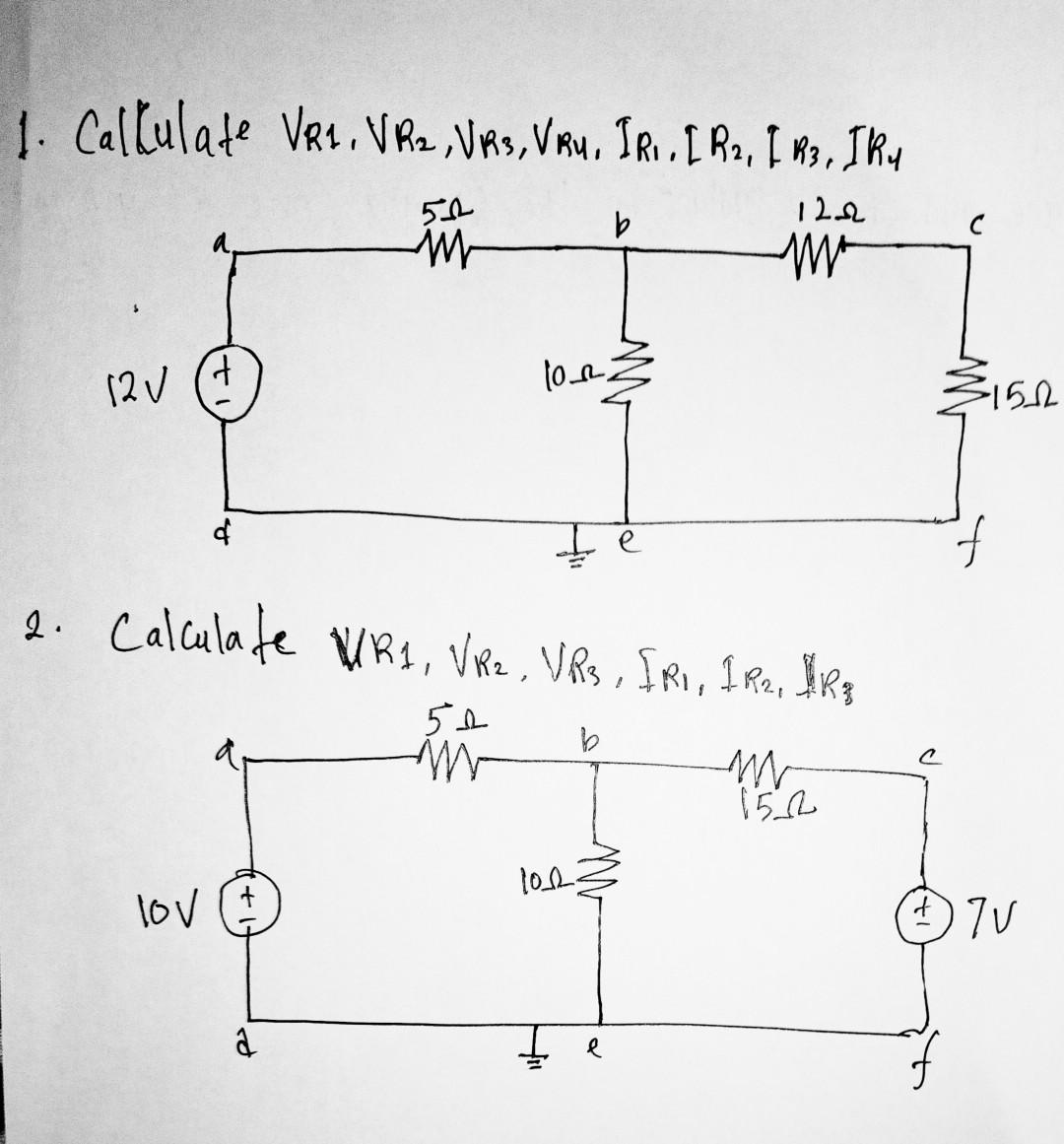 Solved 1. Based on the circuit, calculate VR1, | Chegg.com