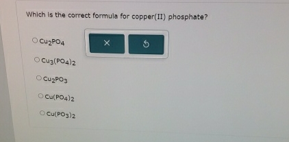 Solved Which is the correct formula for copper(II) | Chegg.com