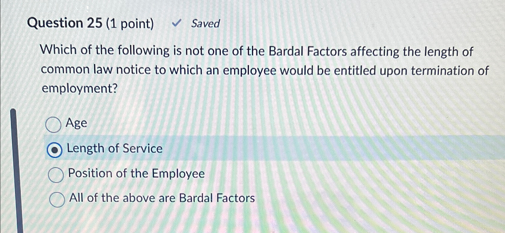 Solved Question 25 (1 ﻿point) ﻿SavedWhich of the following | Chegg.com
