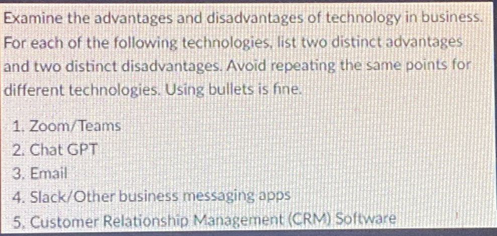 Examine the advantages and disadvantages of | Chegg.com