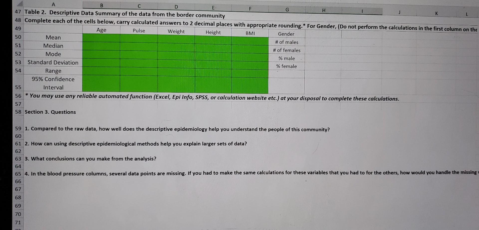 Solved 5 Review the data in Table 1. Then, complete the | Chegg.com