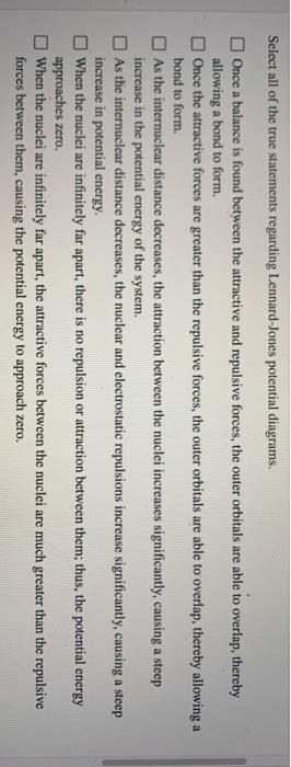 Solved Select all of the true statements regarding | Chegg.com