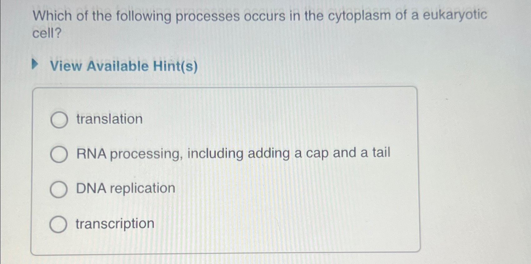 Solved Which of the following processes occurs in the | Chegg.com
