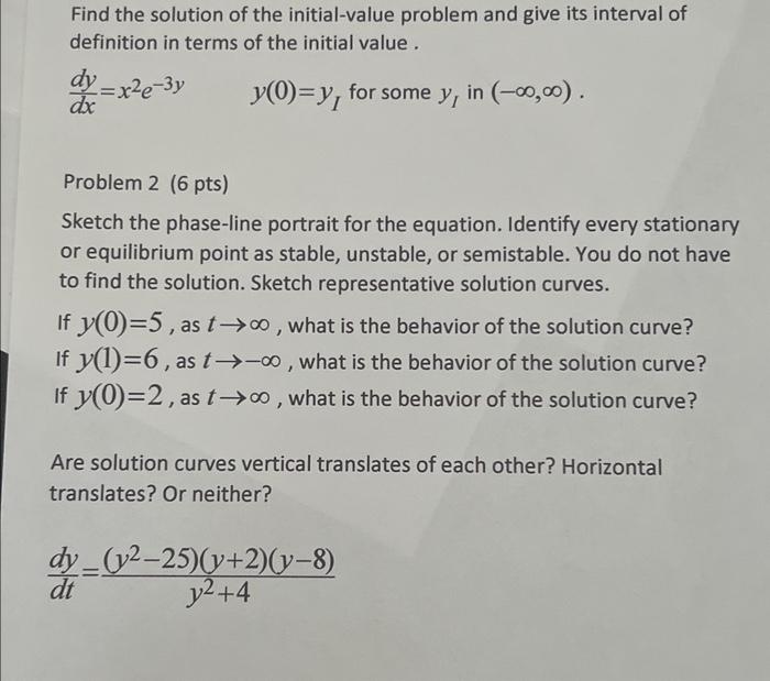 Solved Find the solution of the initial-value problem and | Chegg.com