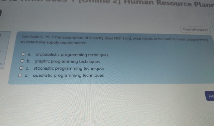 Solved Test Bank 6. 19. ﻿If the assumption of linearity does | Chegg.com