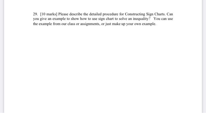 Solved 29. [10 marks] Please describe the detailed procedure | Chegg.com