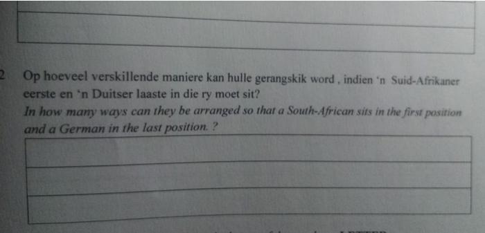 2 Op hoeveel verskillende maniere kan hulle | Chegg.com