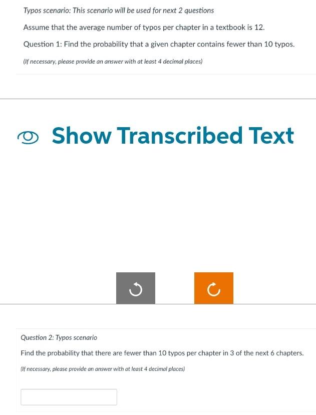 Solved Typos scenario: This scenario will be used for next 2 | Chegg.com