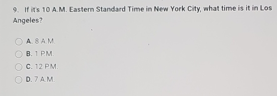 Solved If it's 10 ﻿A.M. ﻿Eastern Standard Time in New York | Chegg.com